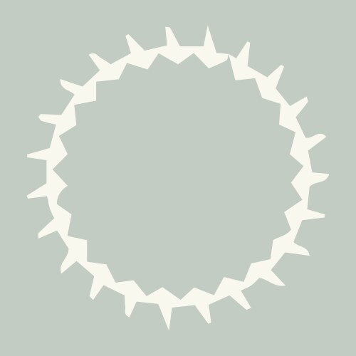 Handmade linocut organic wreath Royalty Free Vector Image