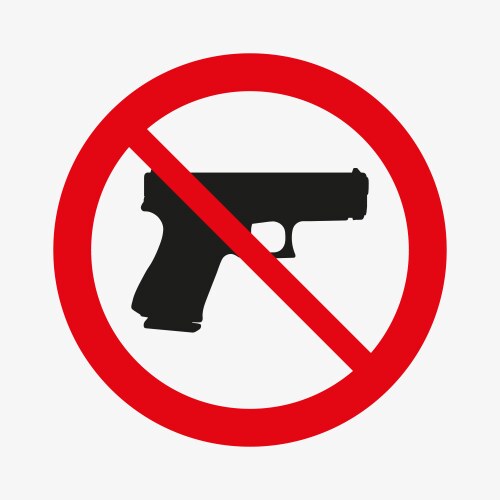 No weapons allowed sign red ban signs images Vector Image