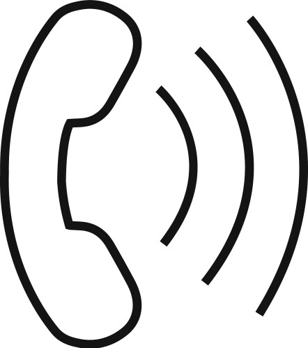 Call icon noisy phone flat calling symbol Vector Image