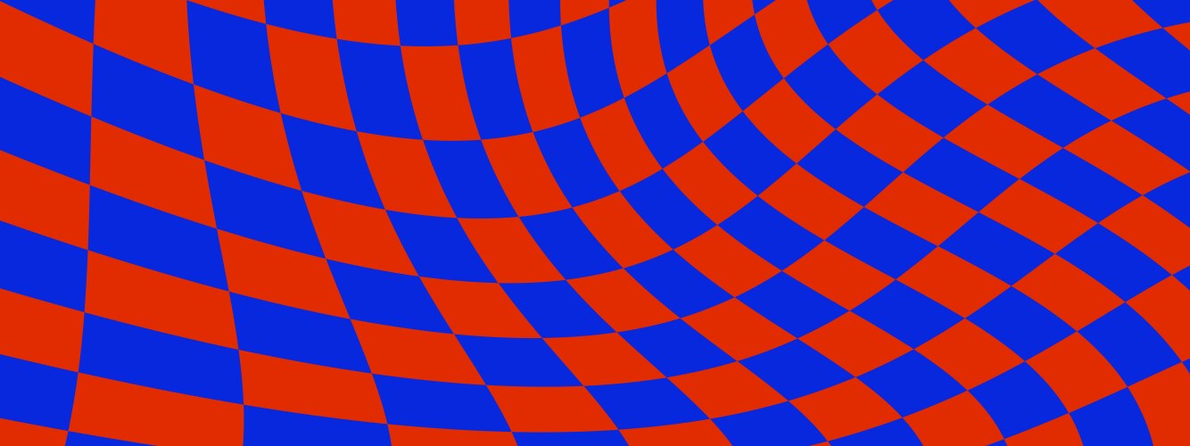 Psychedelic checkerboard groovy hippie 70s Vector Image