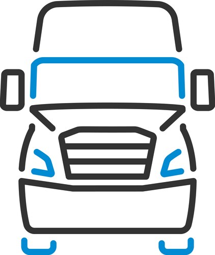 Container truck icon Royalty Free Vector Image