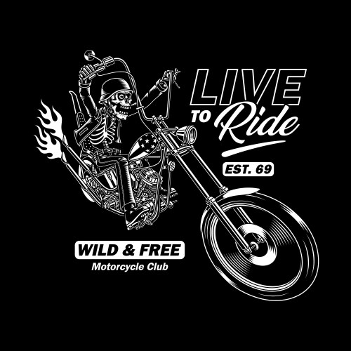 Skeleton Riding Motorcycle Vector Images (over 1,200)