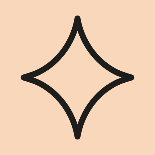 Stylized star diamonds abstract minimalistic Vector Image