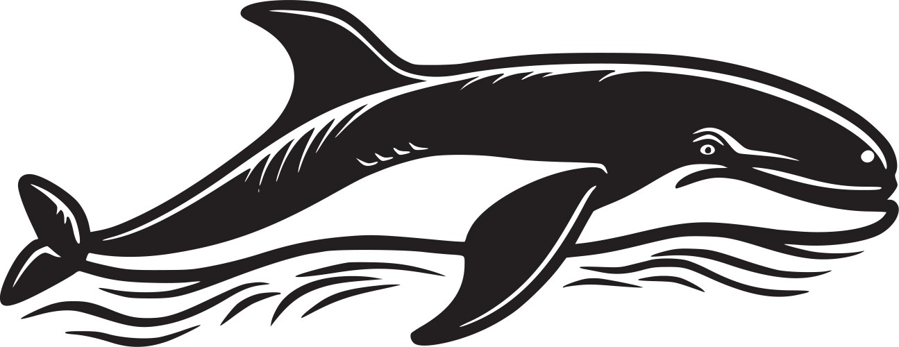 Whale - minimalist and simple silhouette Vector Image