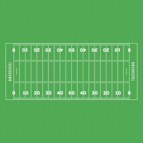 American football field with green stripes Vector Image