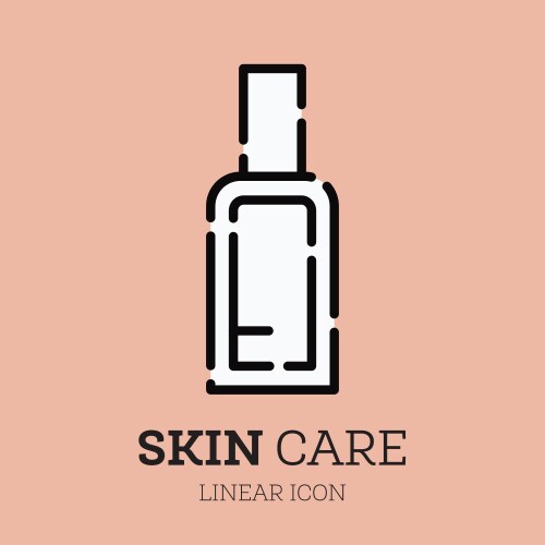 Body Lotion Flat Linear Icon Personal Care Vector Image