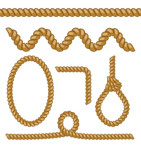 Seamless rope elements Royalty Free Vector Image