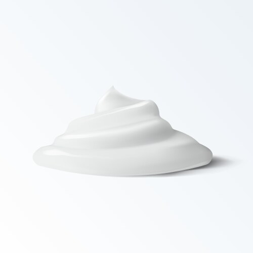 Realistic cream smear Royalty Free Vector Image