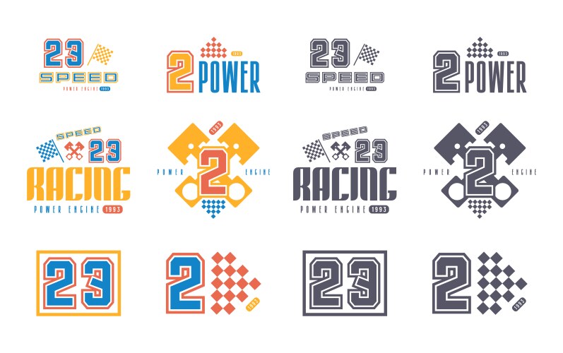 Race car stripes and stickers for vehicle Vector Image