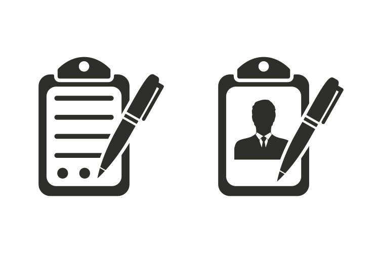 Clean application form for admission document Vector Image