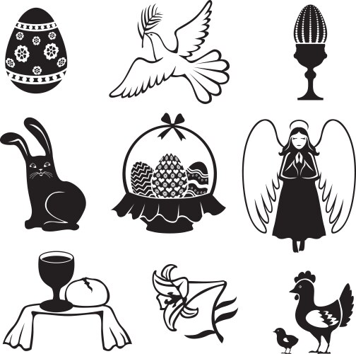 Easter Egg Set Royalty Free Vector Image Vectorstock