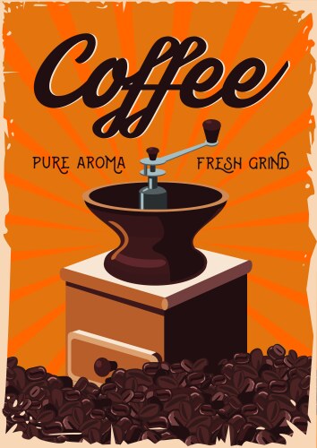 Retro coffee Royalty Free Vector Image - VectorStock