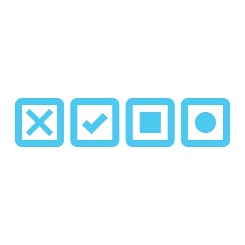 Check uncheck concept checkbox set with blank Vector Image Check uncheck concept checkbox set with blank Vector Image