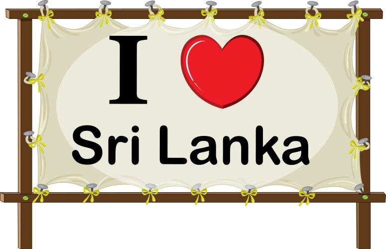 Sri lanka travel poster Royalty Free Vector Image