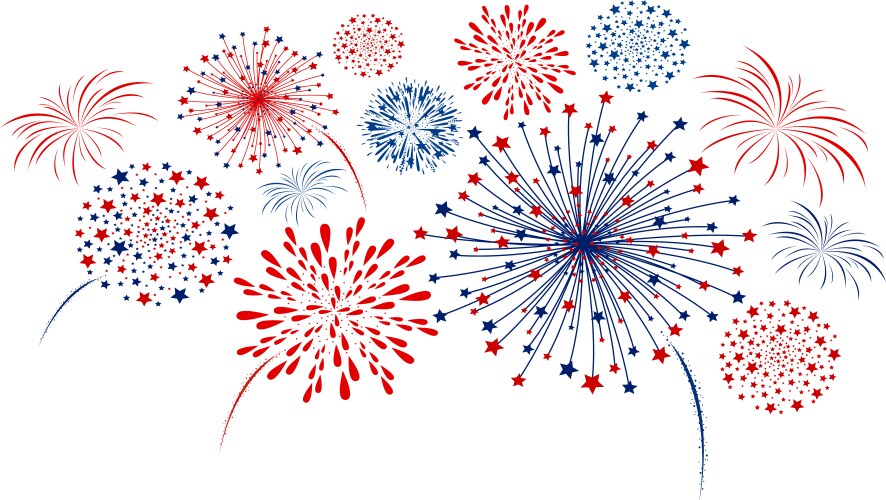 Fireworks design on white background Royalty Free Vector