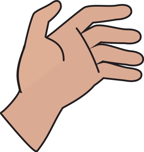 Human hand cartoon Royalty Free Vector Image - VectorStock