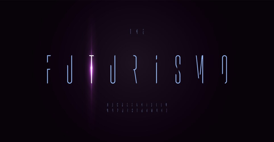 Cyber geometric alphabet cutting-edge letters Vector Image