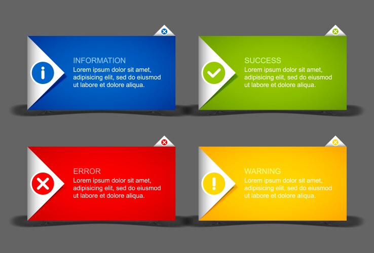 Notification window template Royalty Free Vector Image