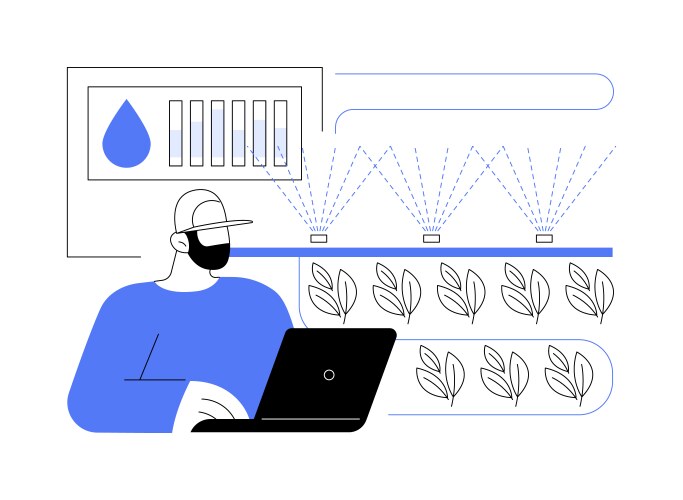 Water contamination detection system concept Vector Image