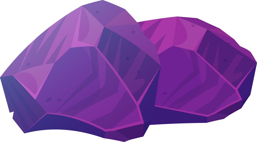 Purple crystal gem stone closeup Royalty Free Vector Image