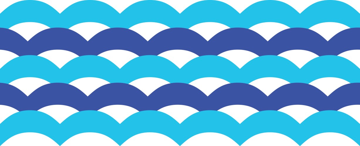 Blue sea surface stylized wave shape pattern Vector Image