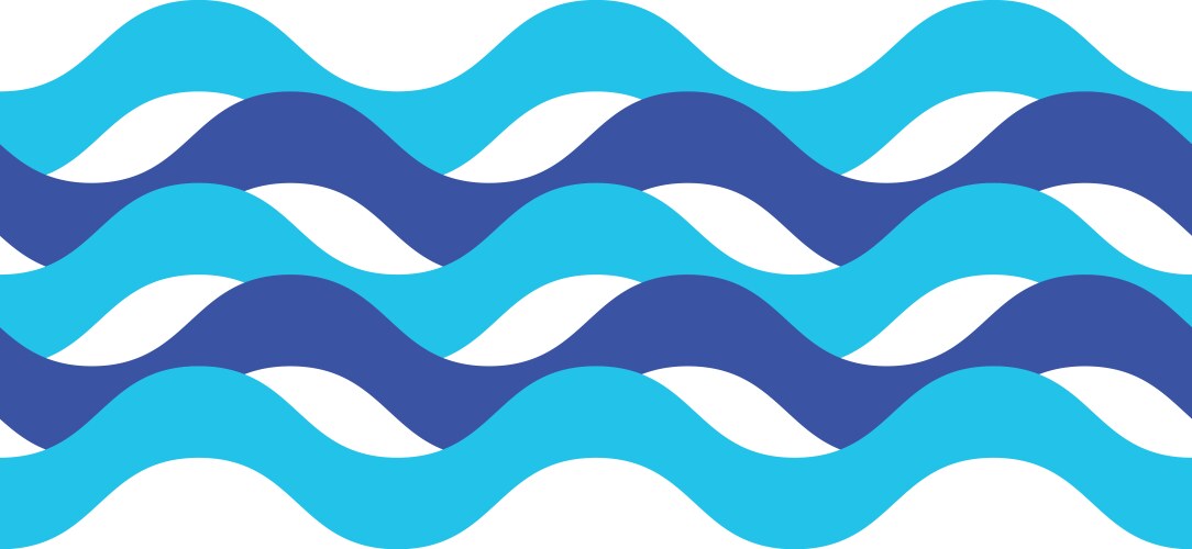 Line waves pattern blue sea water surface Vector Image