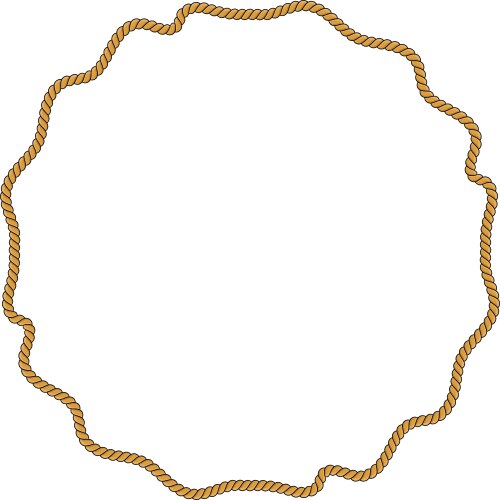 Round rope frame isolated on white background Vector Image