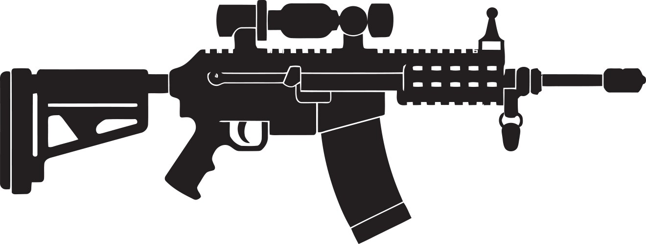 Combat weaponry icon black design tactical Vector Image