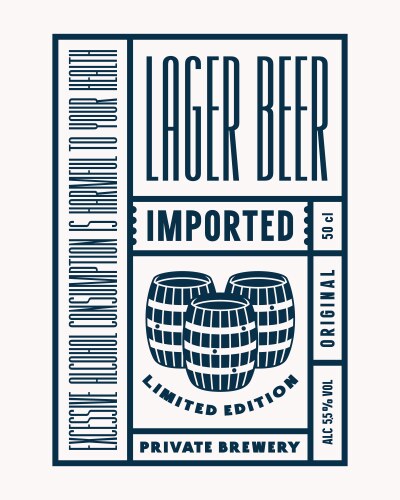 Template label for ale beer Royalty Free Vector Image