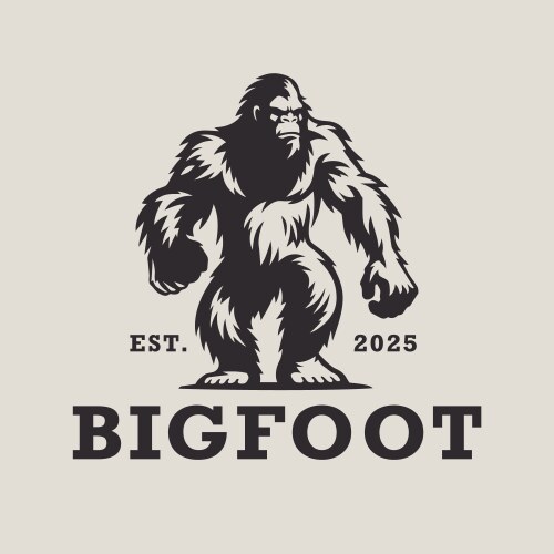 Sasquatch Logo - Bigfoot Icon Royalty Free Vector Image