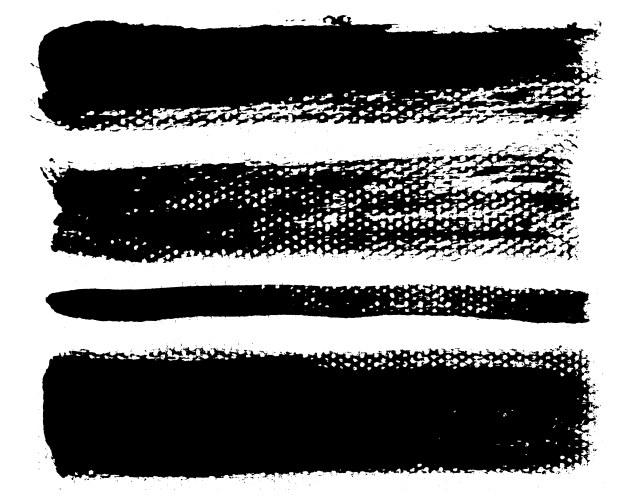 Brush strokes set of text boxes Royalty Free Vector Image