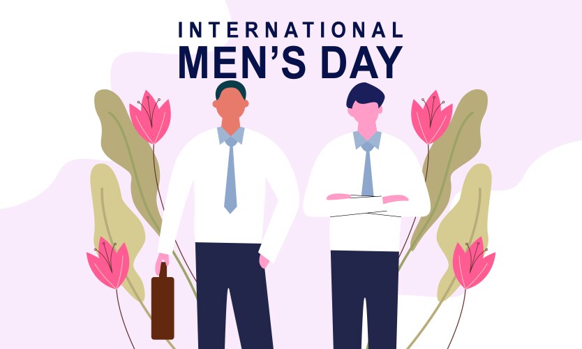 International mens day background Royalty Free Vector Image
