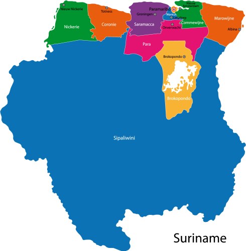 Map of parana Royalty Free Vector Image - VectorStock