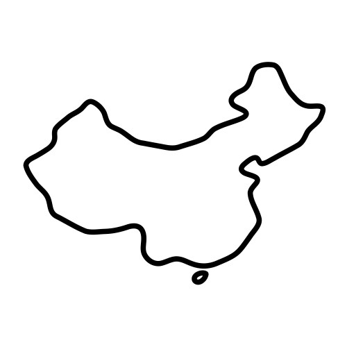 China simplified map Royalty Free Vector Image
