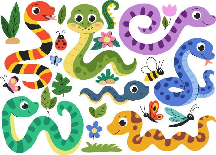 Snake cartoon Vector Images & Graphics for Commercial Use | VectorStock