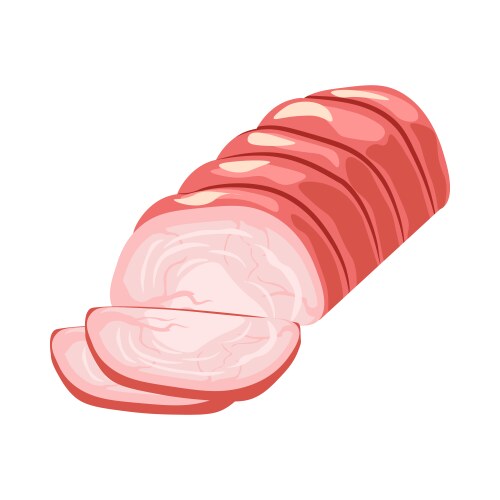 Ham isolated on white Royalty Free Vector Image