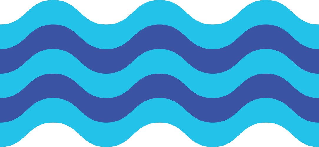 Wave logos blue water waves with splashes Vector Image