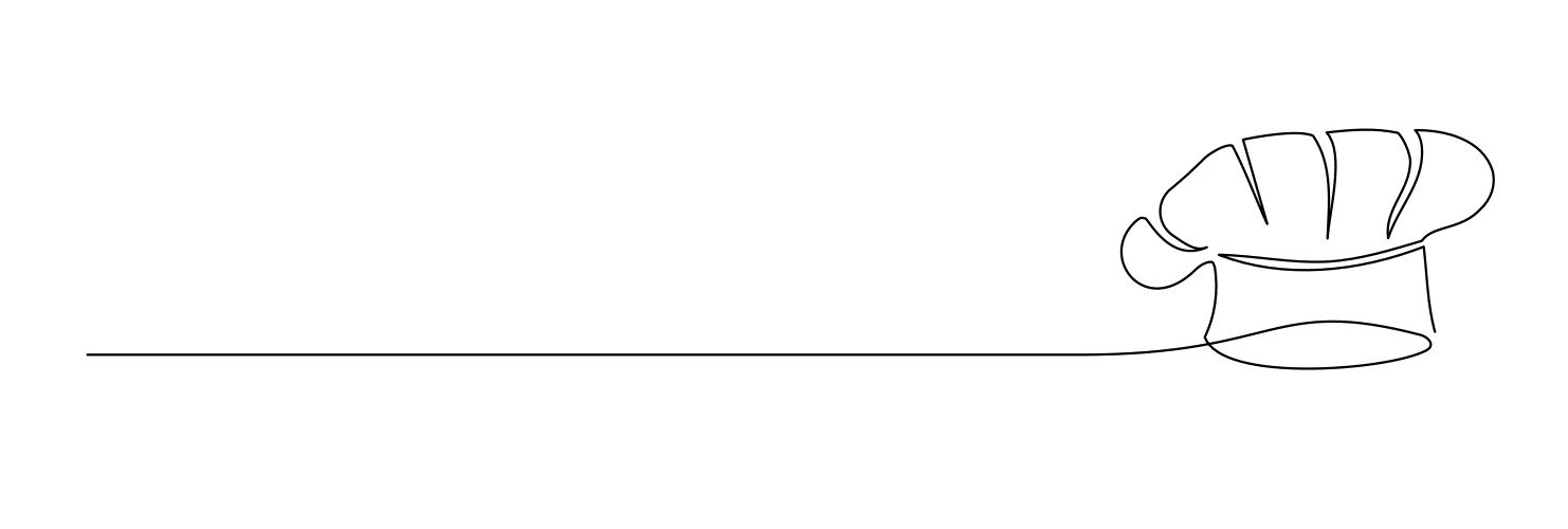 Chef Hat Line Drawing Royalty Free Vector Image