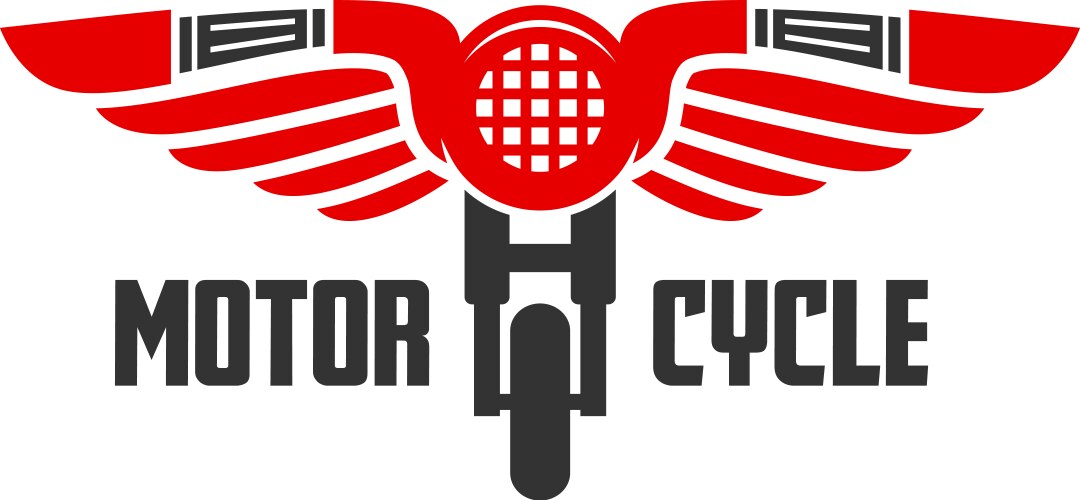 Motorcycle repair logo design Royalty Free Vector Image