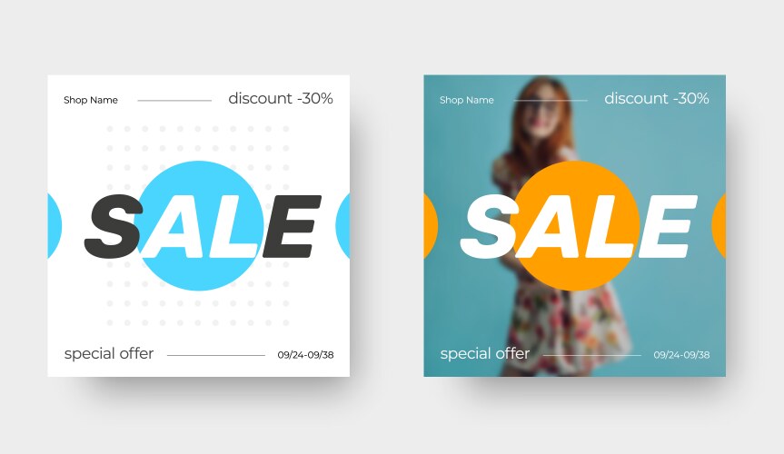 Modern square banner design for social media Vector Image