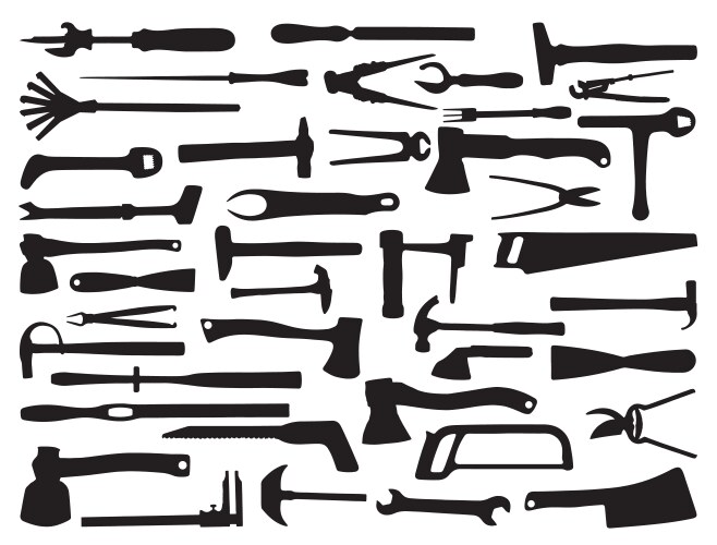 Axe silhouette art Royalty Free Vector Image - VectorStock