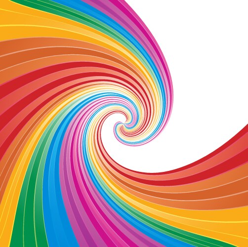 Spiral rainbow background Royalty Free Vector Image