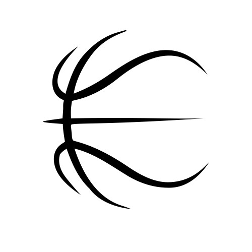Basketball outline Royalty Free Vector Image - VectorStock