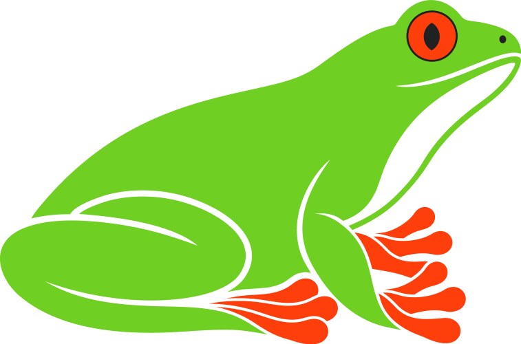 Jolly green frog Royalty Free Vector Image - VectorStock