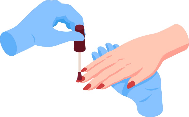 Nail hygiene isolated cartoon Royalty Free Vector Image