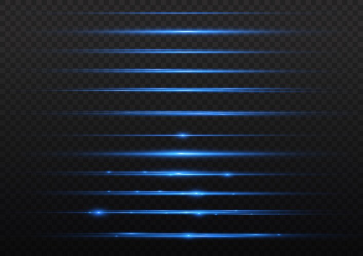 Glowing blue line horizontal light rays flash Vector Image