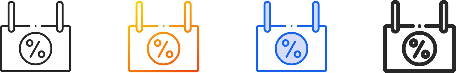 Copy iconthin linear gradient blue stroke Vector Image