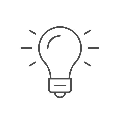 Light bulb line icon Royalty Free Vector Image