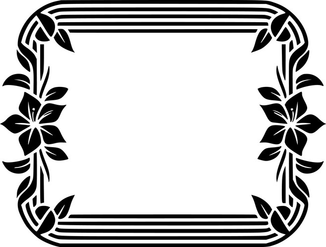 Art Deco Floral Border Pattern – Royalty-Free Vector | VectorStock