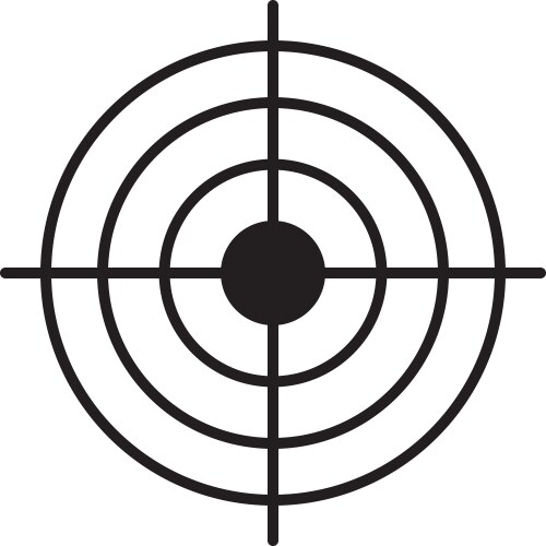 Target with bullet hole Royalty Free Vector Image